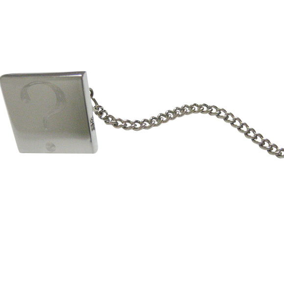 Kiola Designs | Accessories | Silver Toned Etched Question Mark Tie ...
